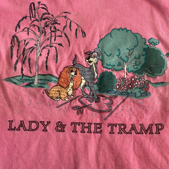 Disney | Tops | Lady And The Tramp Vintage 9s Disney Embroidered Single ...